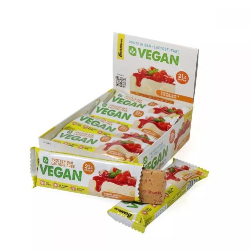 BOMBBAR Vegan proteinski bar Banana kolač sa jagodama 60g