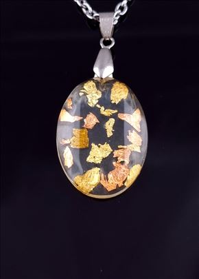 Unikatna ogrlica od epoxy smole - ručni rad