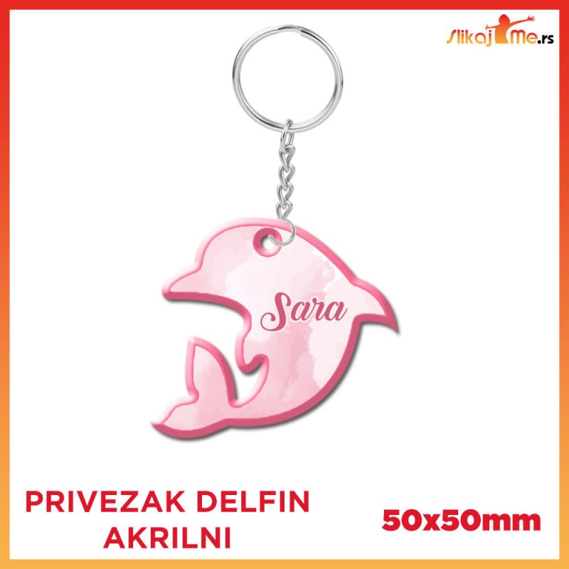 Privezak akrilni delfin