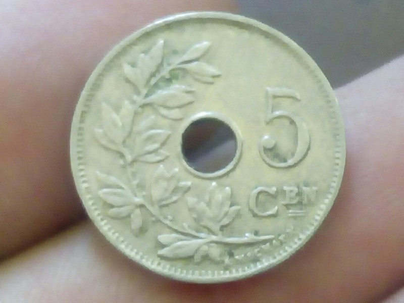 Belgie, 5 centi 1927