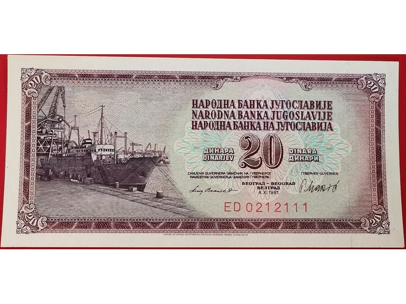 20 DINARA 1981 - unc.