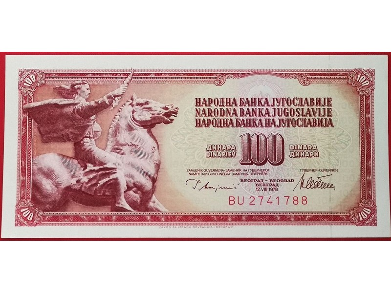 100 DINARA 1978 - unc.