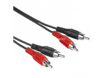 HAMA Audio Kabl 2xRCA M / 2xRCA M 2,5 m Crni 30457