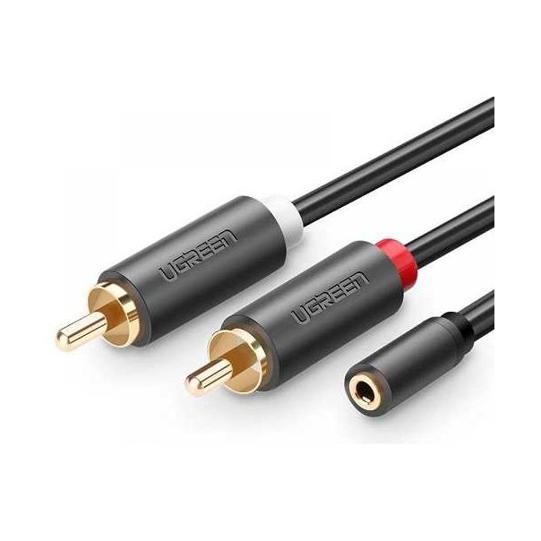 UGREEN Audio kabl AV102 3.5mm na 2 RCA F/M 1m