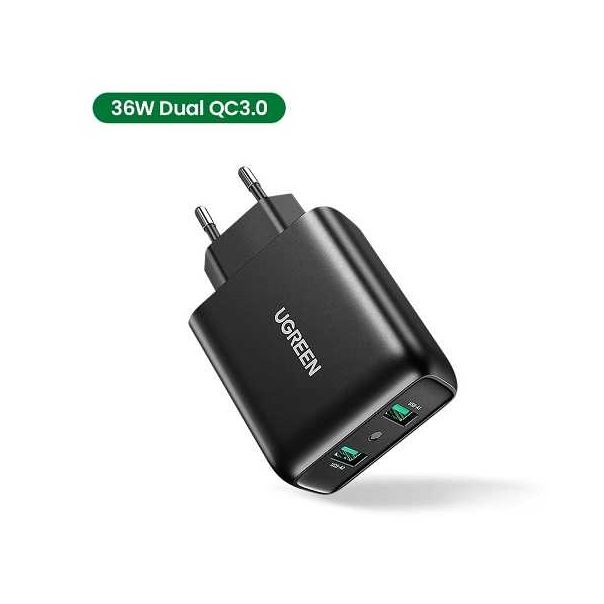 UGREEN Brzi punjač CD161 USB 3.0 2xUSB 36W