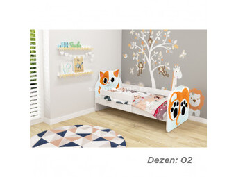 ACMA VII ANIMALS Krevet za decu 160x80 cm White VII + GRATIS DUSEK dezen 2