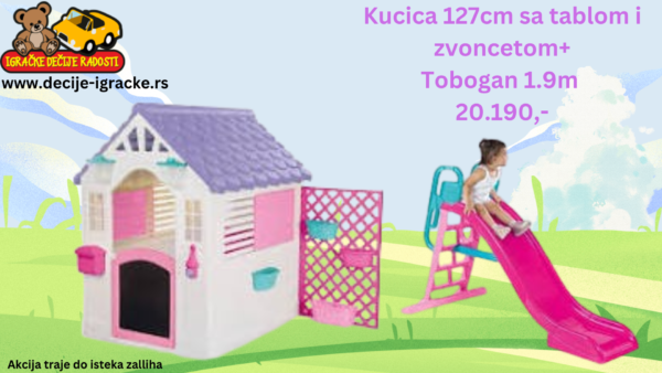 KOMPLET ZA DEVOJCICE BRENDA DOLU KUCICA I TOBOGAN