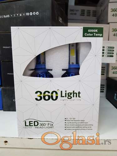 H4 LED COB sijalice 40W sa hlađenjem