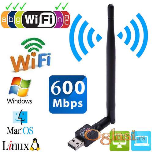 USB Wireless Adapter 600MB po sekundi