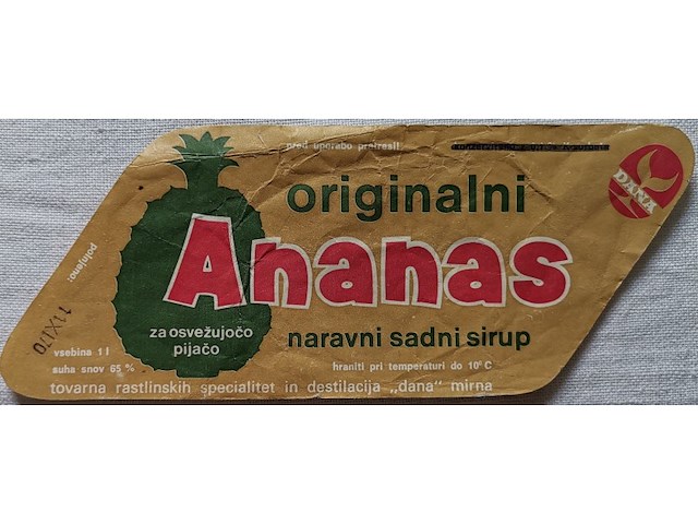 Ananas voćni sirup Jugoslavija