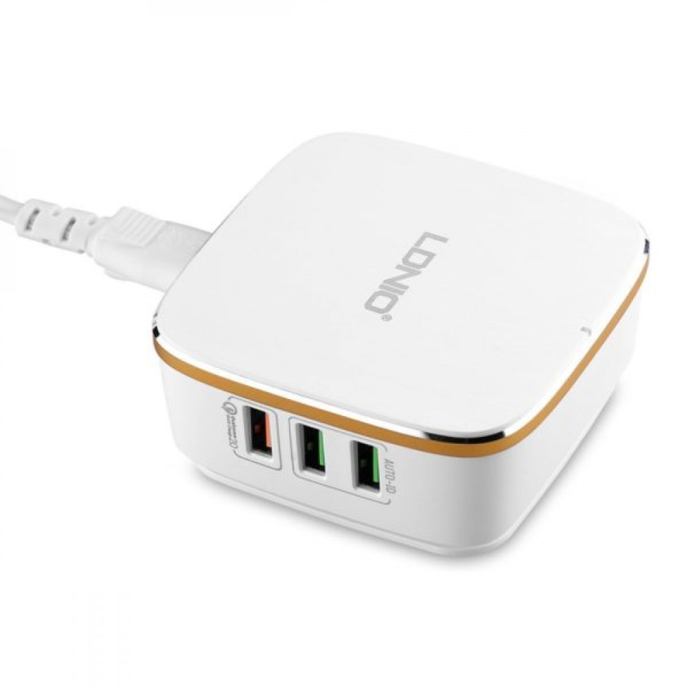 LDNIO USB Charger 6 Ports 5V/2.4A - 9V/1,67A 50W White