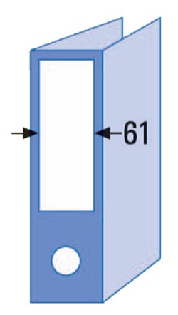 Nalepnice za široki registrator, 192x61mm, bele, 100 listova, 400 nalepnica