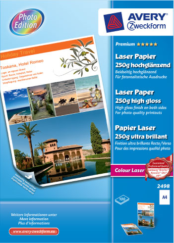 Premium ColourLaser, Paper A4, 250g, bela, sjajni, 100 listova