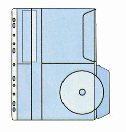 A4 fascikla za 2 CD-a sa rupama za odlaganje - set od 5 fascikli