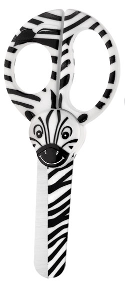 Deèje makaze, 13cm, štampane - motiv: zebra