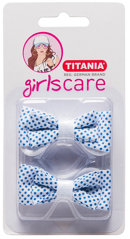 TITANIA Gumice za kosu 2 komada 7908 Girl svetloplave