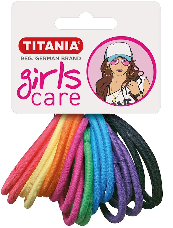 TITANIA Gumice za kosu 20 komada 7890 Girl šarene