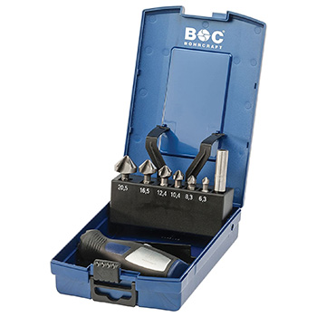 Bohrcraft set konusnih upuštača HSS 90° 1/4" sa ručkom i držačem sa magnetom 6kom. KSB6-K 17051330006