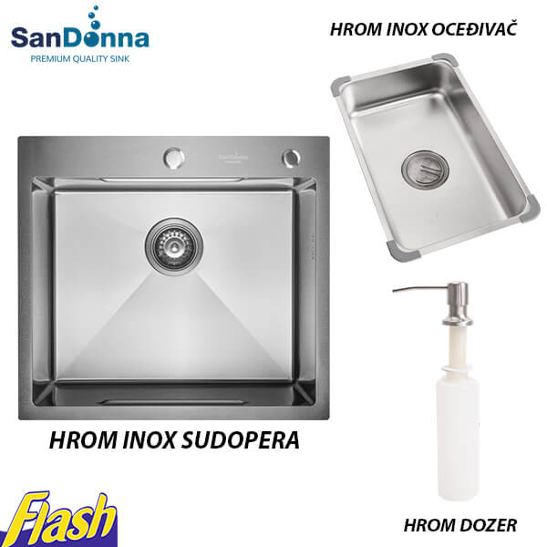 Hrom INOX Sudopera (SET) – SanDonna – HD5550R