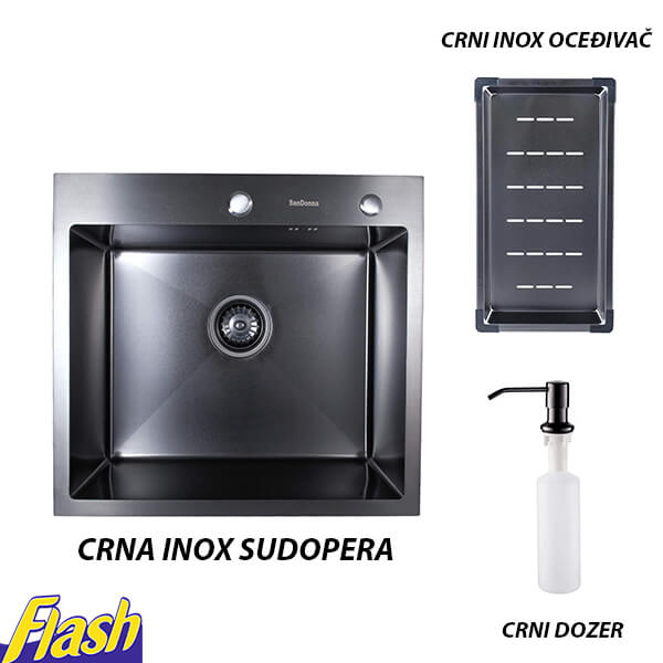 Crna INOX Sudopera (SET) – SanDonna – HD5550R
