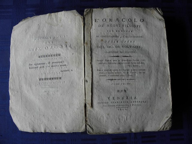 Delle opere del sig, di VOLTAIRE, 1800. god