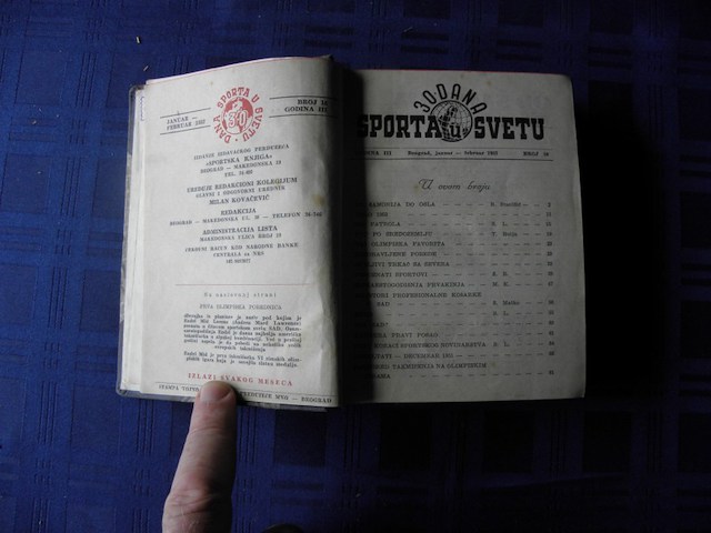 30 dana sporta u svetu, 1952. god