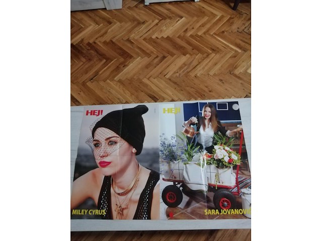 Poster(dvostrani) M.Cyrus/S.Jovanović/Justin Bieber