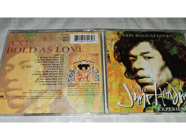 The Jimi Hendrix Experience - Axis: Bold as love ,ORIG.