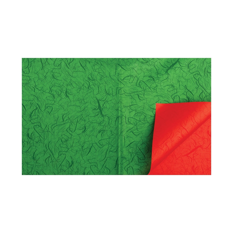 Papir ukrasni obostrani 70x100cm CR200349 zeleni/crveni