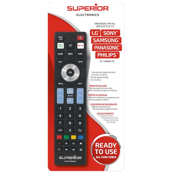 SUPERIOR Daljinski upravljač za LG/Sam./Sony/Phi./Pan.smart TV - RC Ready5