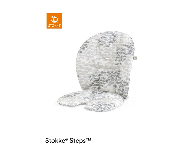 STOKKE STEPS SET CUSHION WAVES GREY (ORGANIC COTTON)