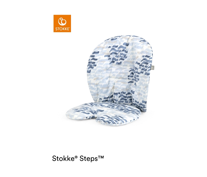 STOKKE STEPS SET CUSHION WAVES BLUE (ORGANIC COTTON)