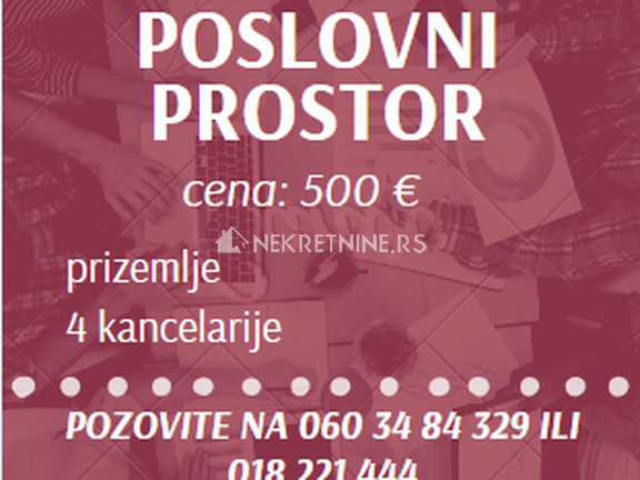 IZDAVANJE - POSLOVNI PROSTOR CENTAR - 75m2 - 500 €