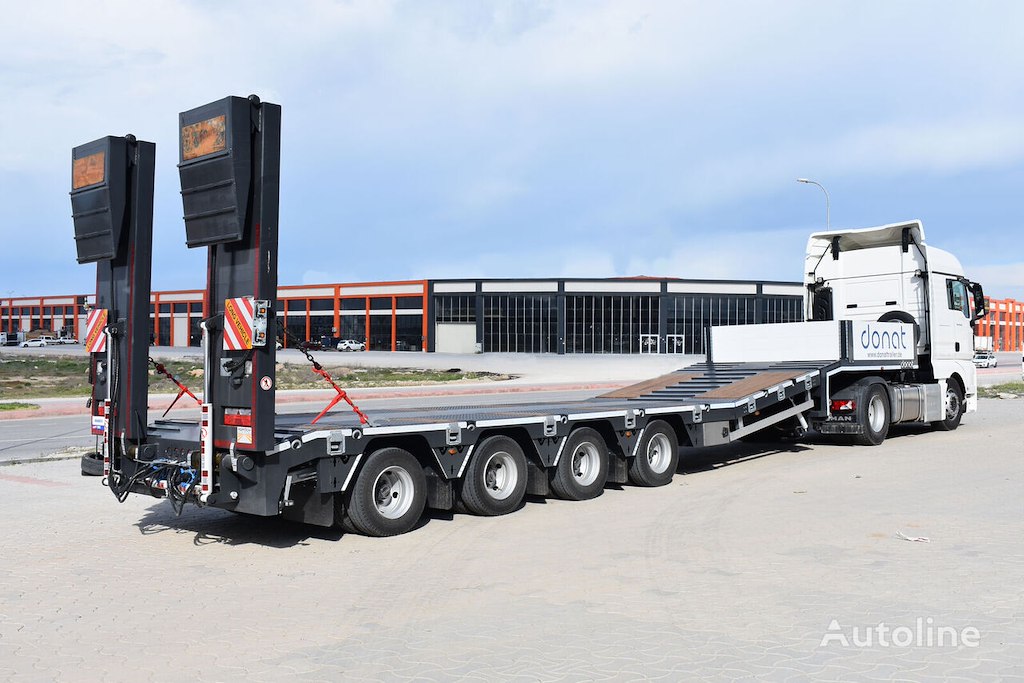 Nova Donat 4 axle Lowbed Semitrailer with lifting platform poluprikolica sa niskom platformom