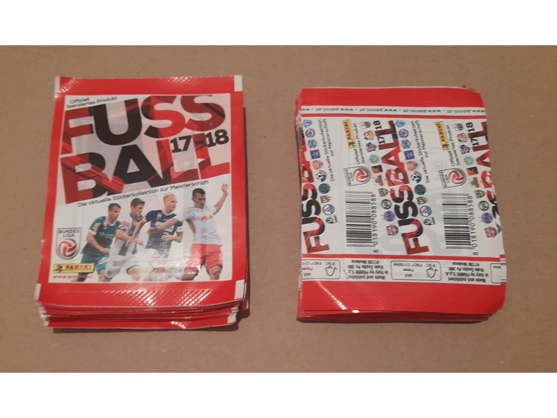 Fussball 17-18, Bundesliga, Austria, Panini, 50 kesica