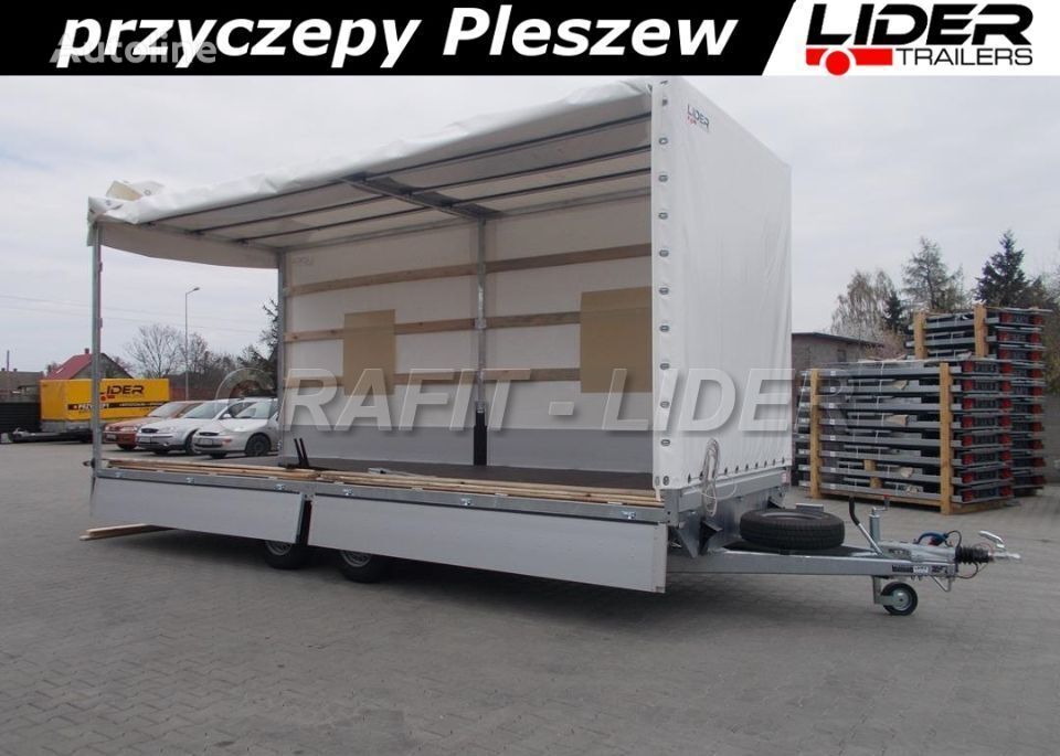Nova Lider LT-038 przyczepa + plandeka 620x220x260cm, spedycyjna przyczepa prikolica furgon