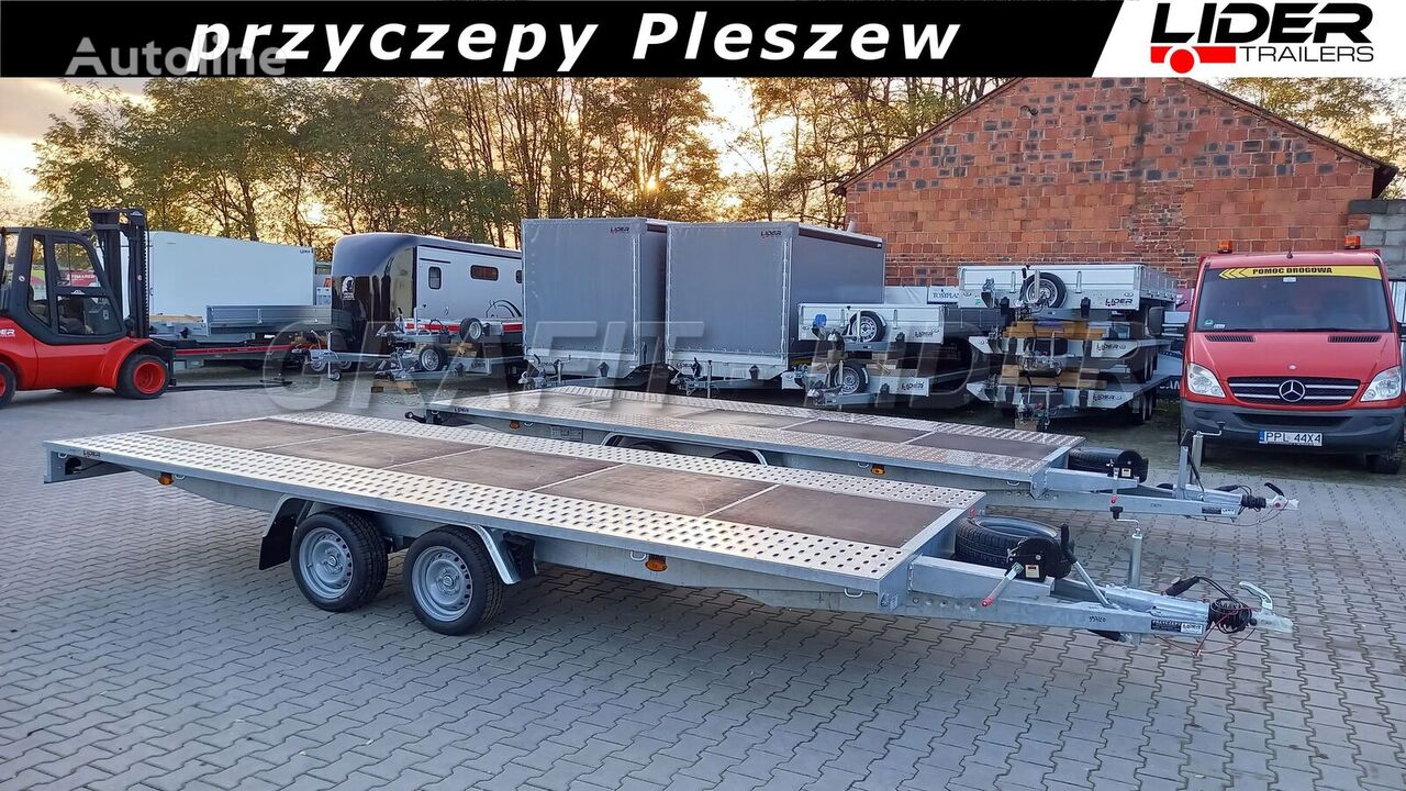 Nova Niewiadów BR-075 przyczepa 500x200cm, laweta płaska, wypełnienie sklejkowe prikolica autotransportera