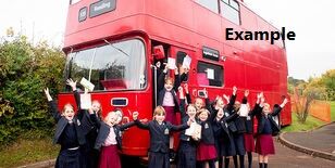 British Bus mobile EDUCATIONAL traditional & modern London buses available! dvospratni autobus