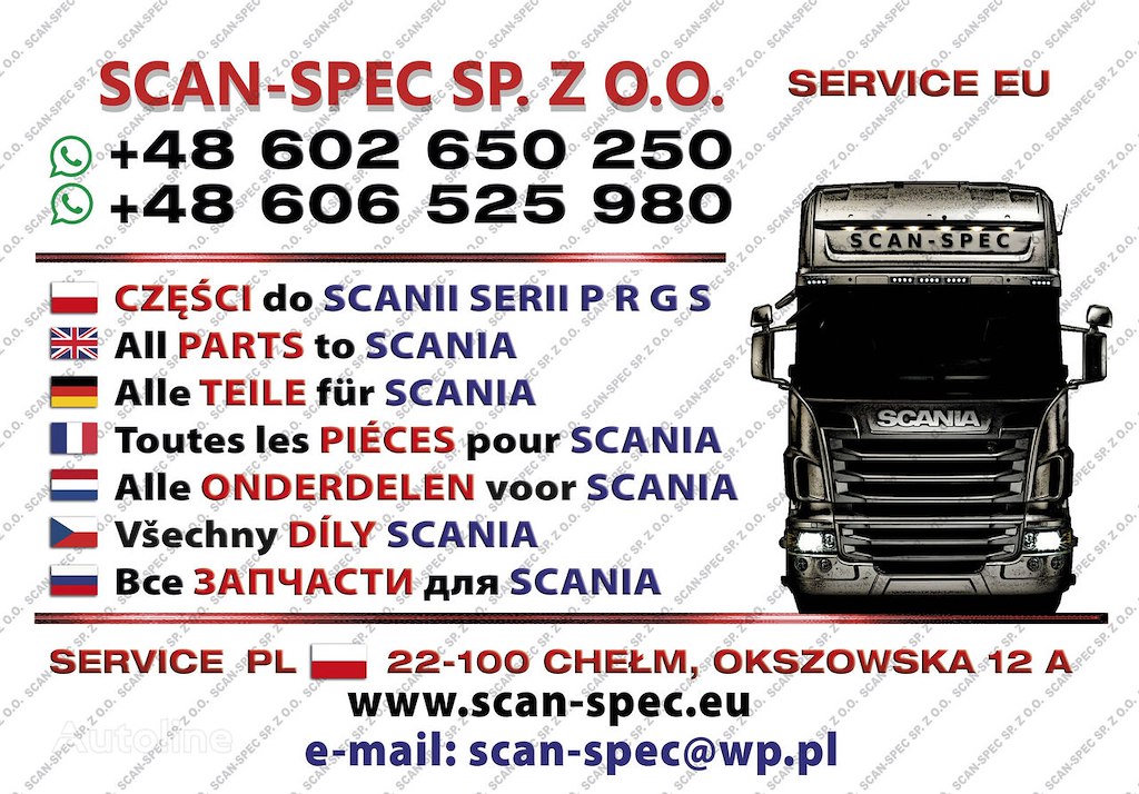 Scania RB 662 / R 660 zadnji most za Scania P R G 2004-2010 kamiona