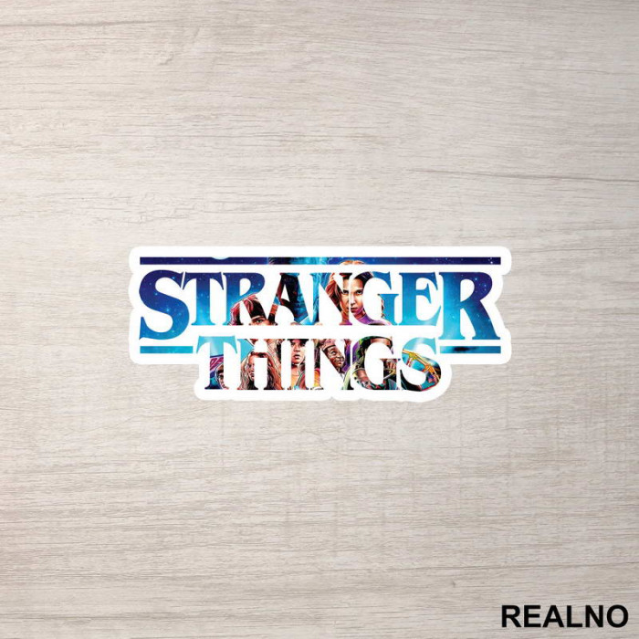 BLUE LOGO - STRANGER THINGS - NALEPNICA