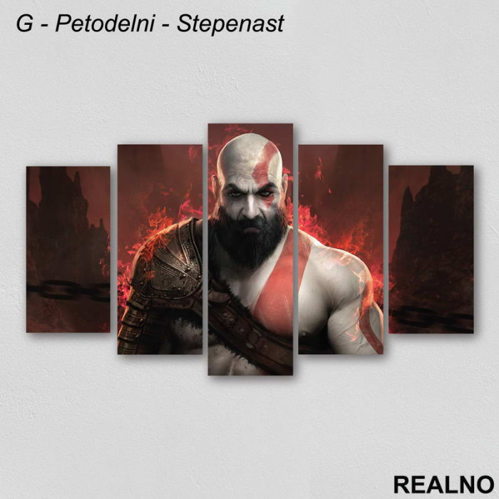 FIRE - GOD OF WAR - SLIKA NA PLATNU - KANVAS