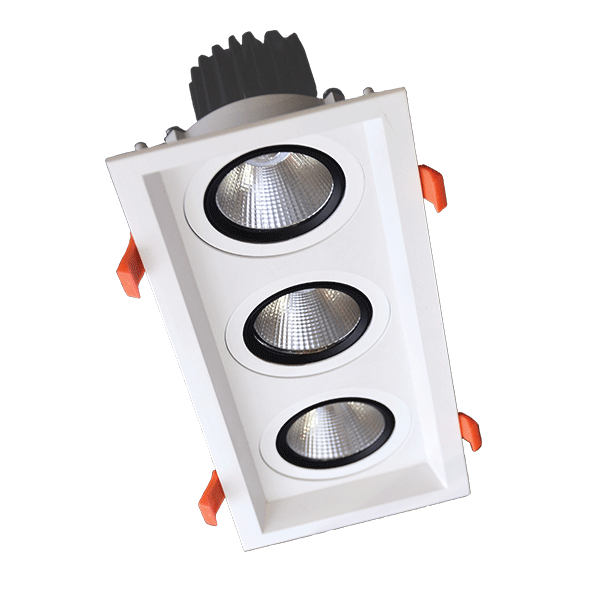 TRIPLE LED MOVABLE SPOT LIGHT 3X15W 230V 4000K WHITE