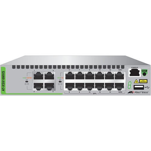 Allied Telesis Gigabit Fiber Layer 3 Switch 12 SFP/SFP+ | AT-XS916MXS-50