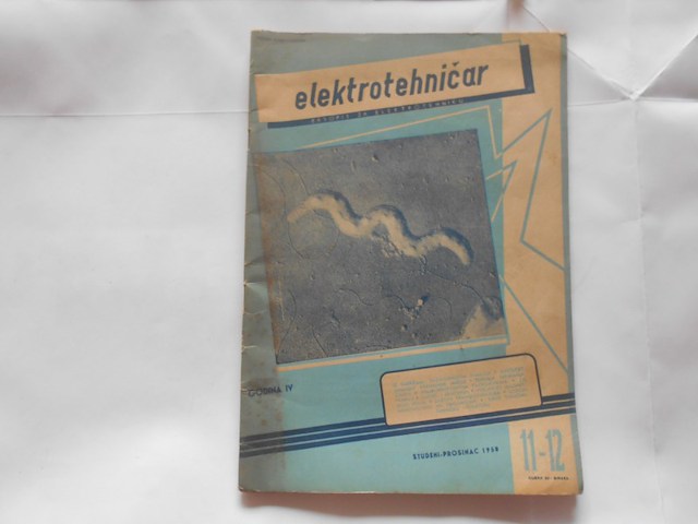 Elektrotehničar, 11,12/ 1950. časopis za elektrotehniku