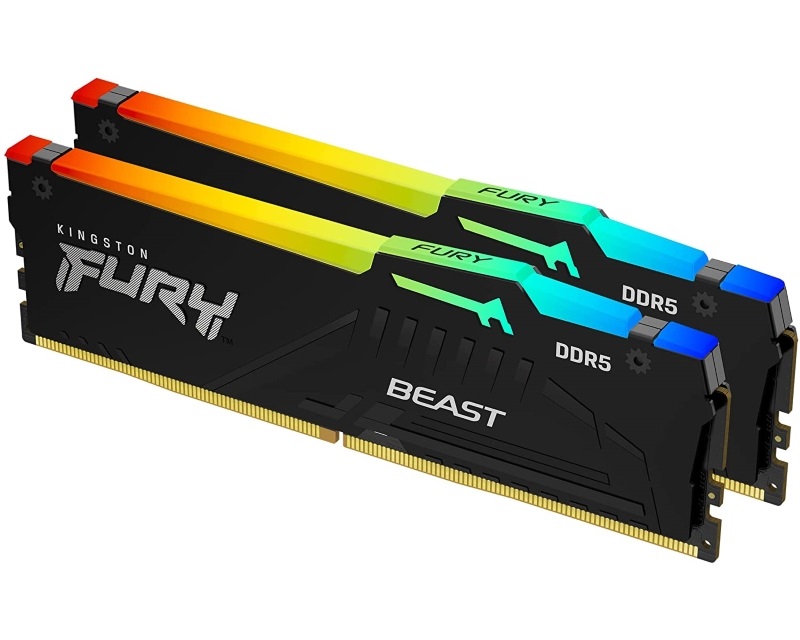 Kingston 64GB DDR5 5200MT/s kit KF552C40BBAK2-64 Fury Beast RGB