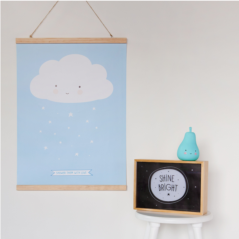 A Little Lovely Company Poster Oblak Plavi POCB014