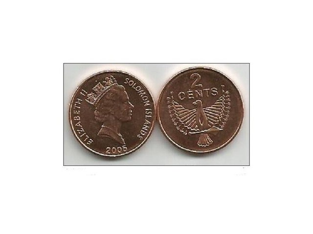 Solomon Islands 2 cents 2005. UNC