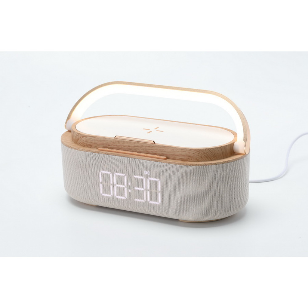 AURORA PLUS RADIO, LAMP WITH CLOCK AND WI-FI CHARGER