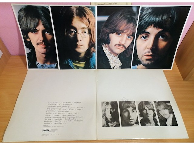 2LP BEATLES - The Beatles, BELI ALBUM (`81) + 4 FOTKE