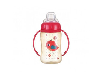 CANPOL BABY Flašica/šolja sa kljunom i ručkama happy animals training 320ml bird 56/512